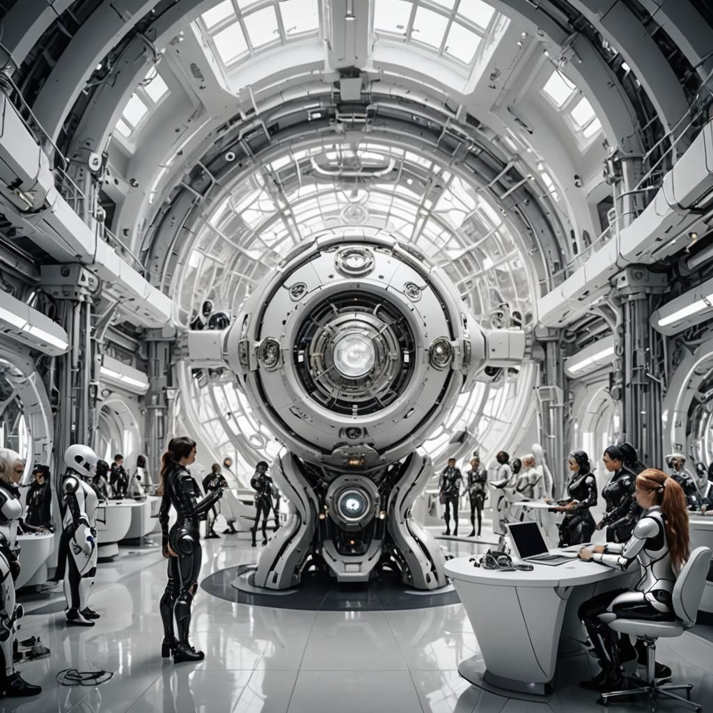 Cyborg assembles of female cyborgs - AI Generated Artwork - NightCafe ...