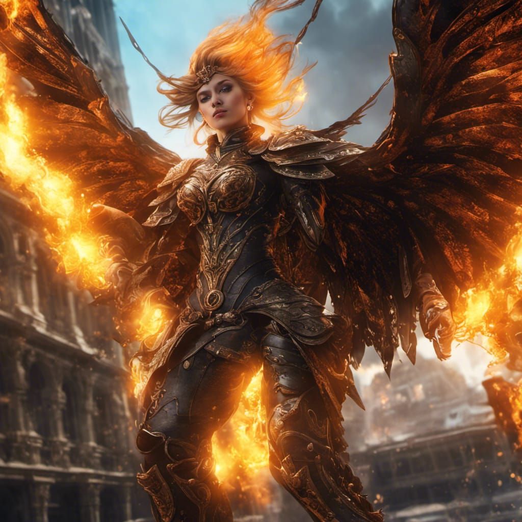 Dark Phoenix dragon hybrid - AI Generated Artwork - NightCafe Creator