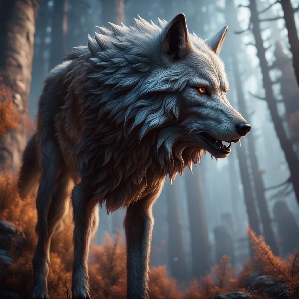 wolf - AI Generated Artwork - NightCafe Creator