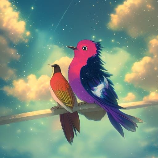 Two birds - AI Generated Artwork - NightCafe Creator