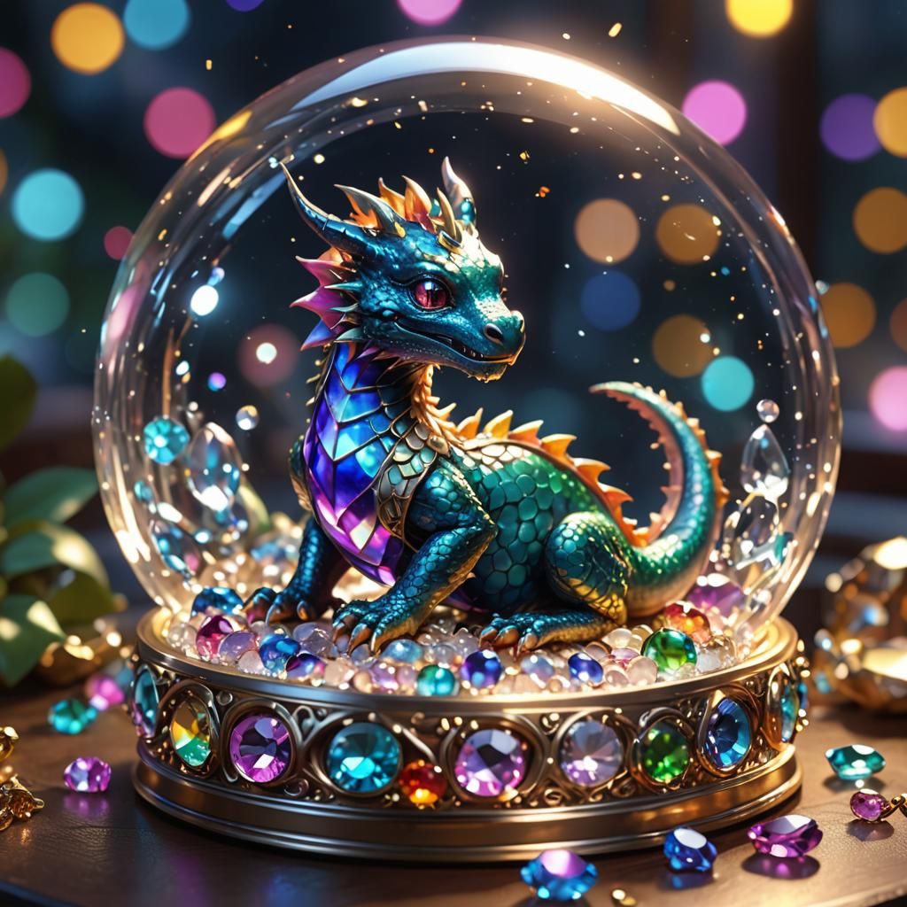 Jewel Dragon - AI Generated Artwork - NightCafe Creator