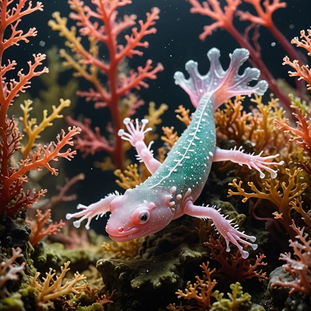 Newt on a water planet - AI Generated Artwork - NightCafe Creator