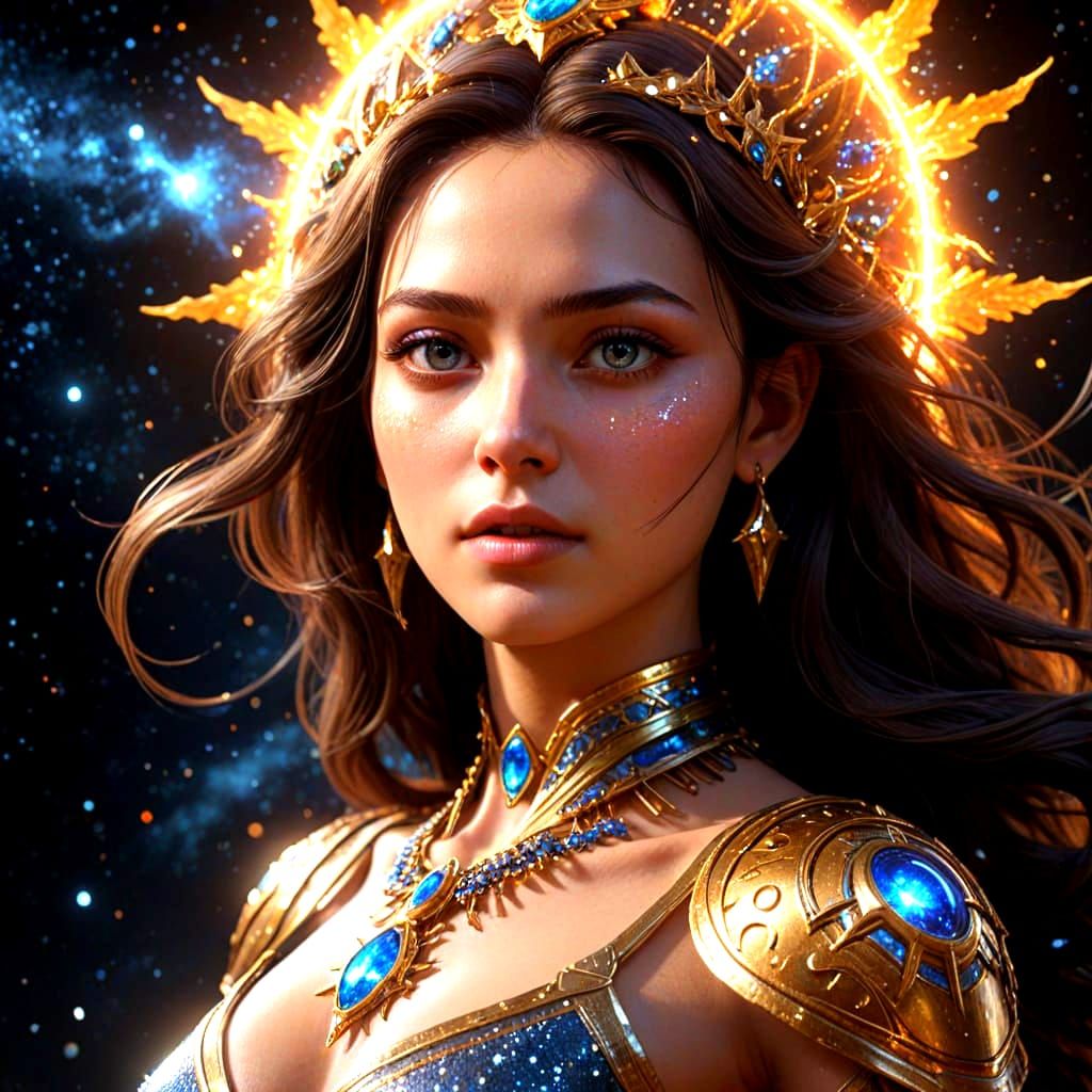 Goddess of Starlight Emerges from Supernova - AI Art