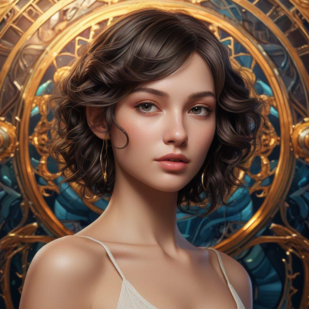 2025 - Hyper-Realistic Portrait in Triadic Colors