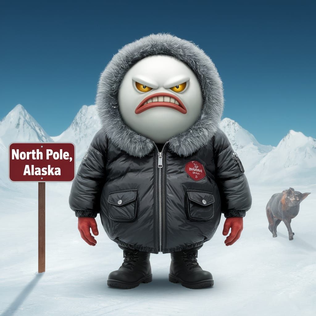 Frosty Mutation at the Arctic Outpost - AI Art