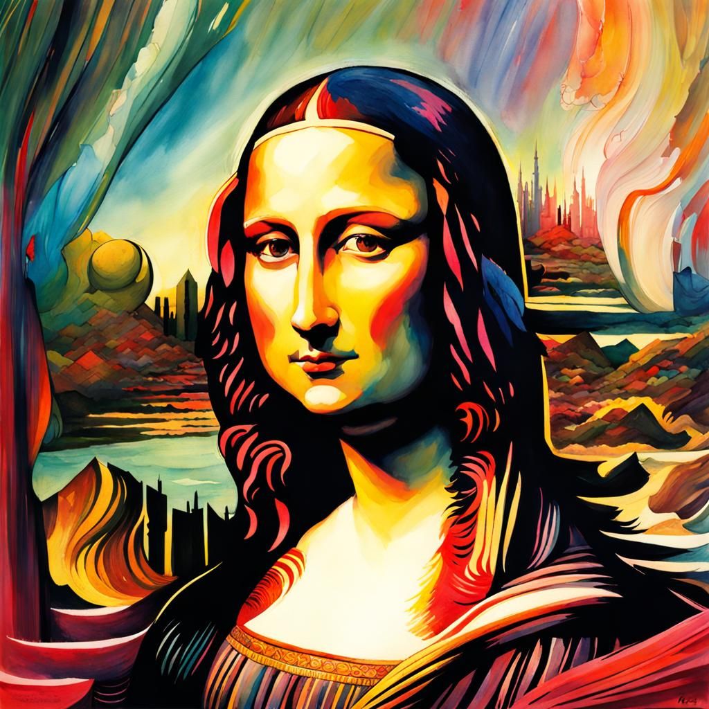 Colourful Mona Lisa - AI Generated Artwork - NightCafe Creator