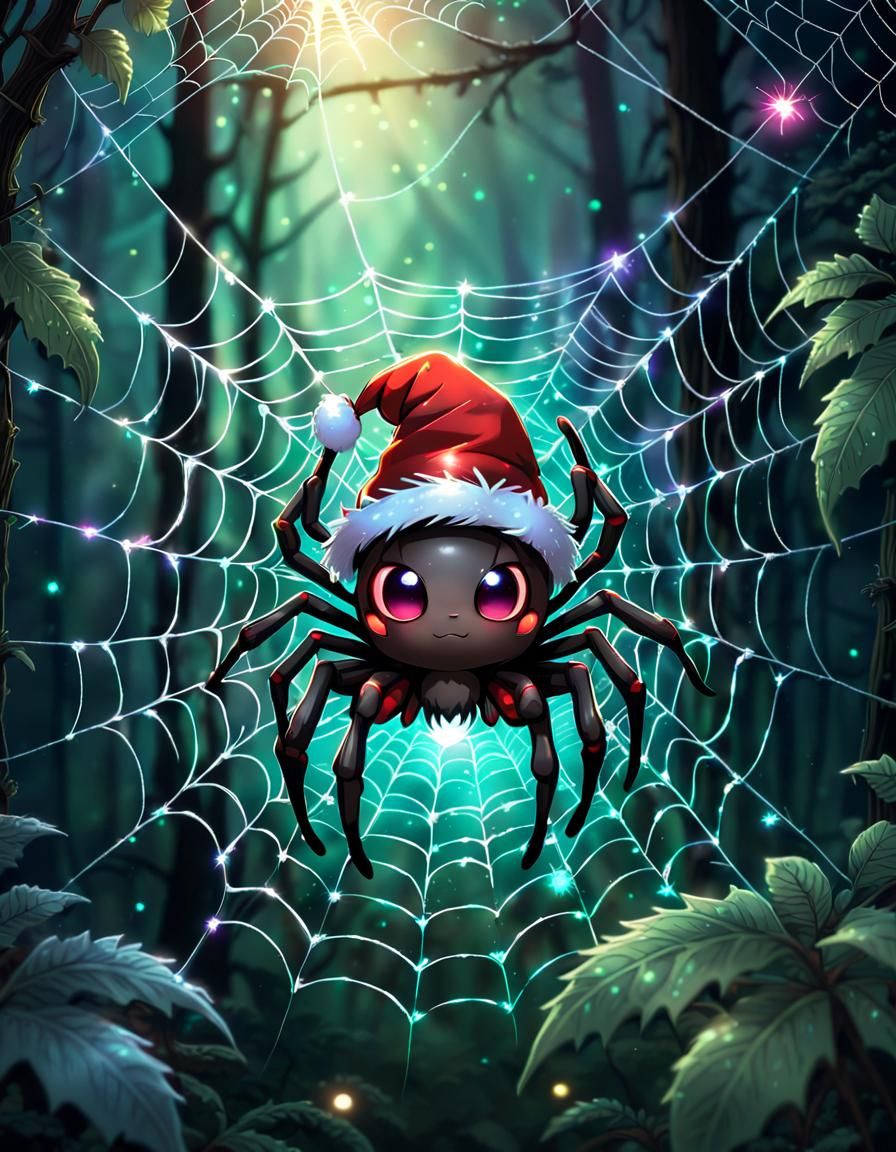 Santa Spider - AI Generated Artwork - NightCafe Creator