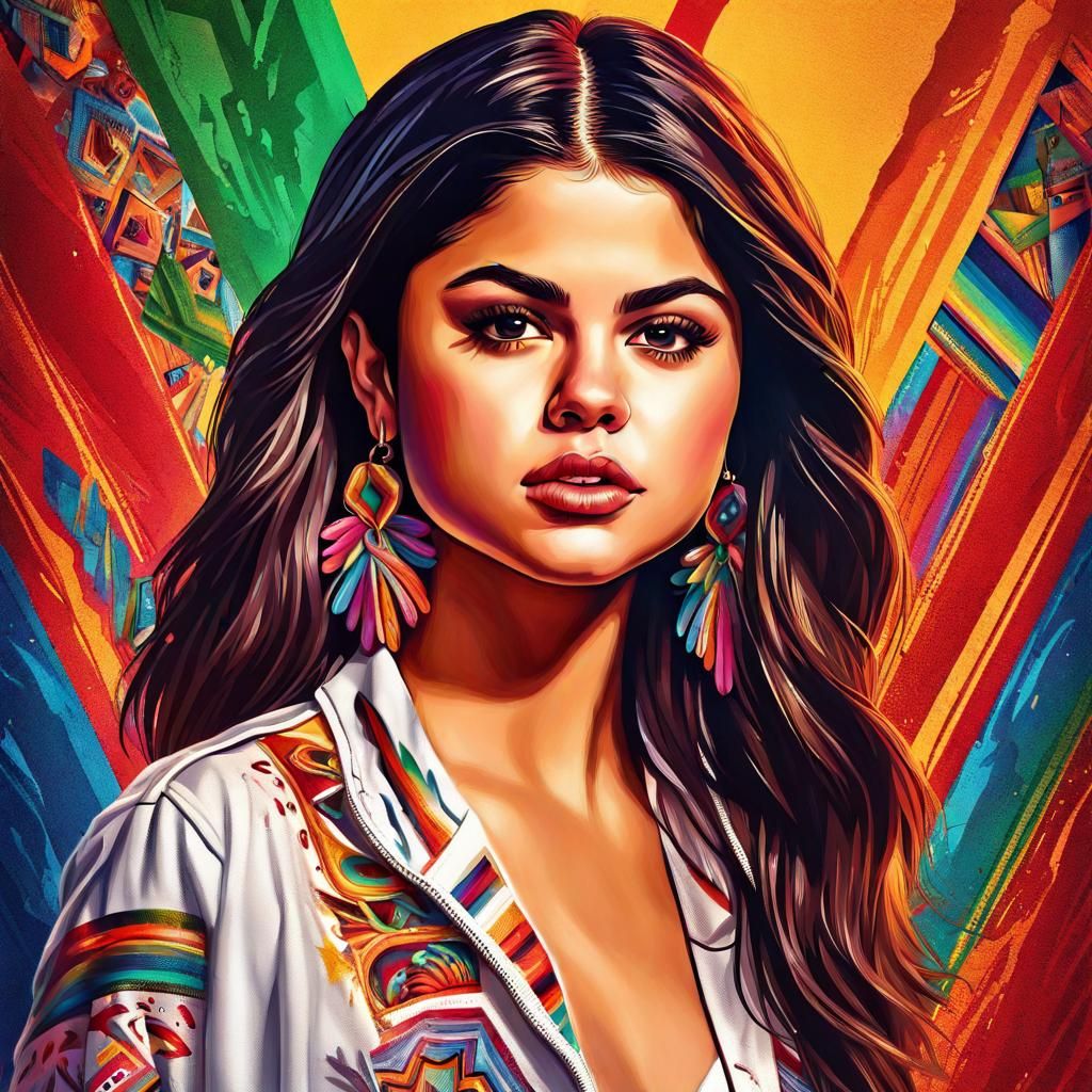 Selena Gomez portrait - AI Generated Artwork - NightCafe Creator