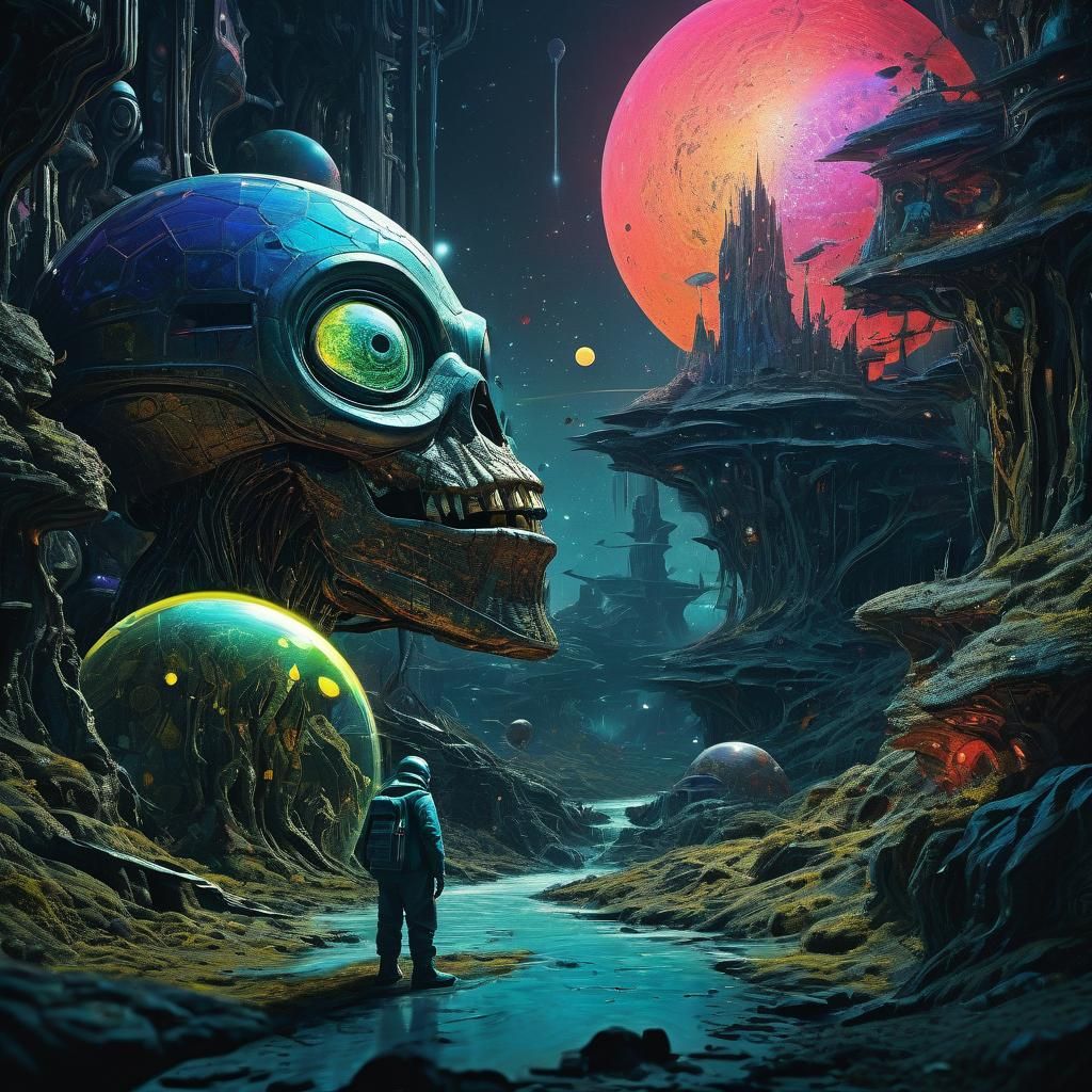 Paisaje fantastico de otro mundo - AI Generated Artwork - NightCafe Creator