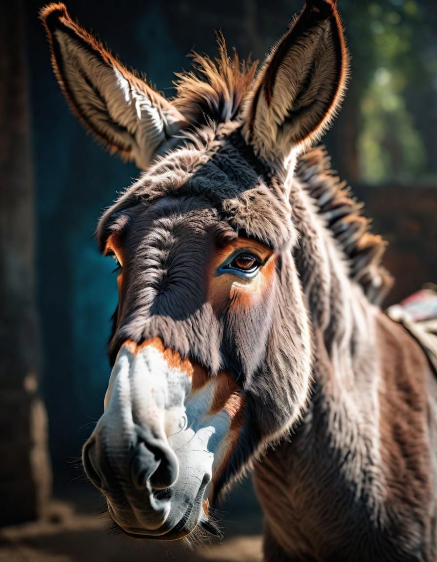 Donkey face - AI Generated Artwork - NightCafe Creator