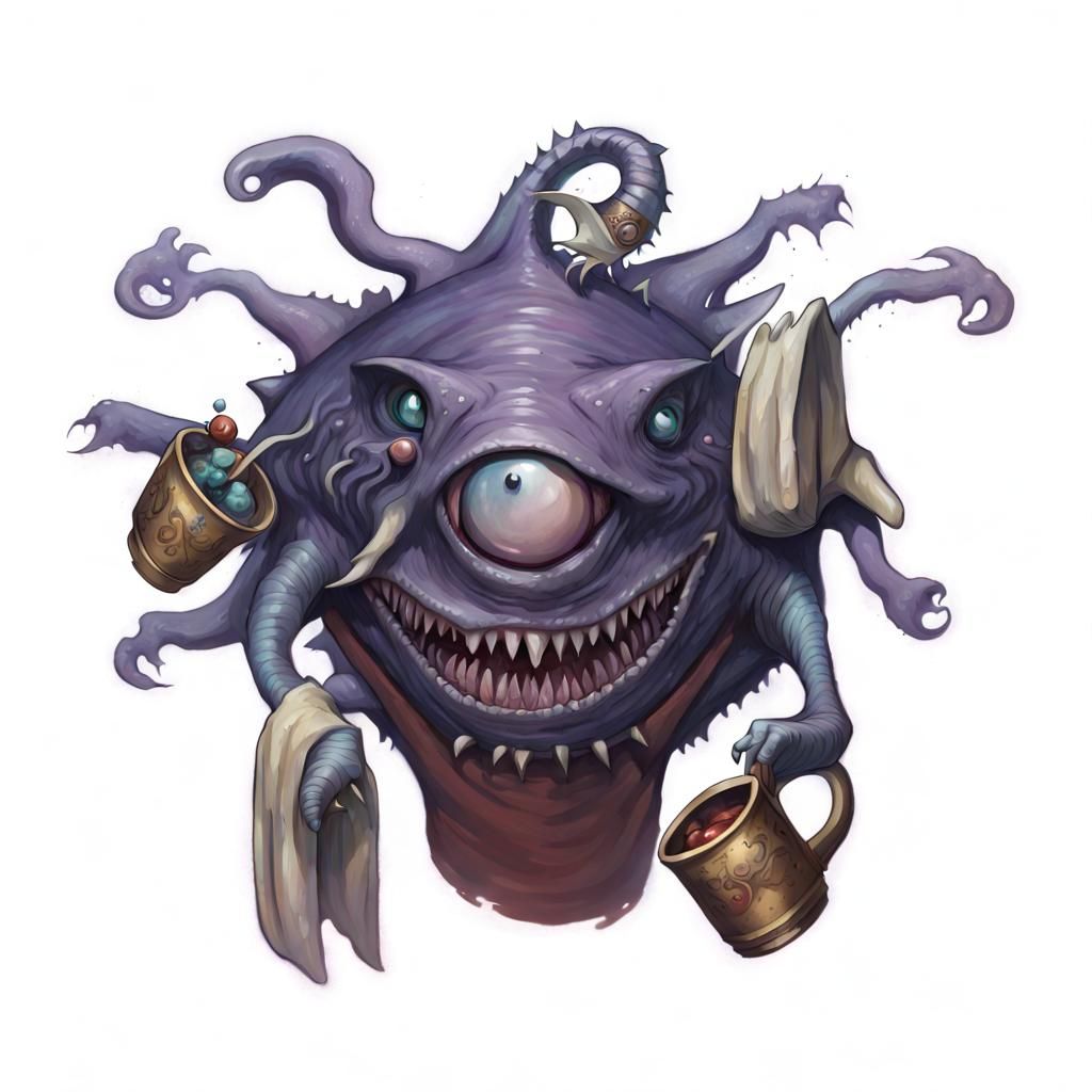 Beholder bartender - AI Generated Artwork - NightCafe Creator