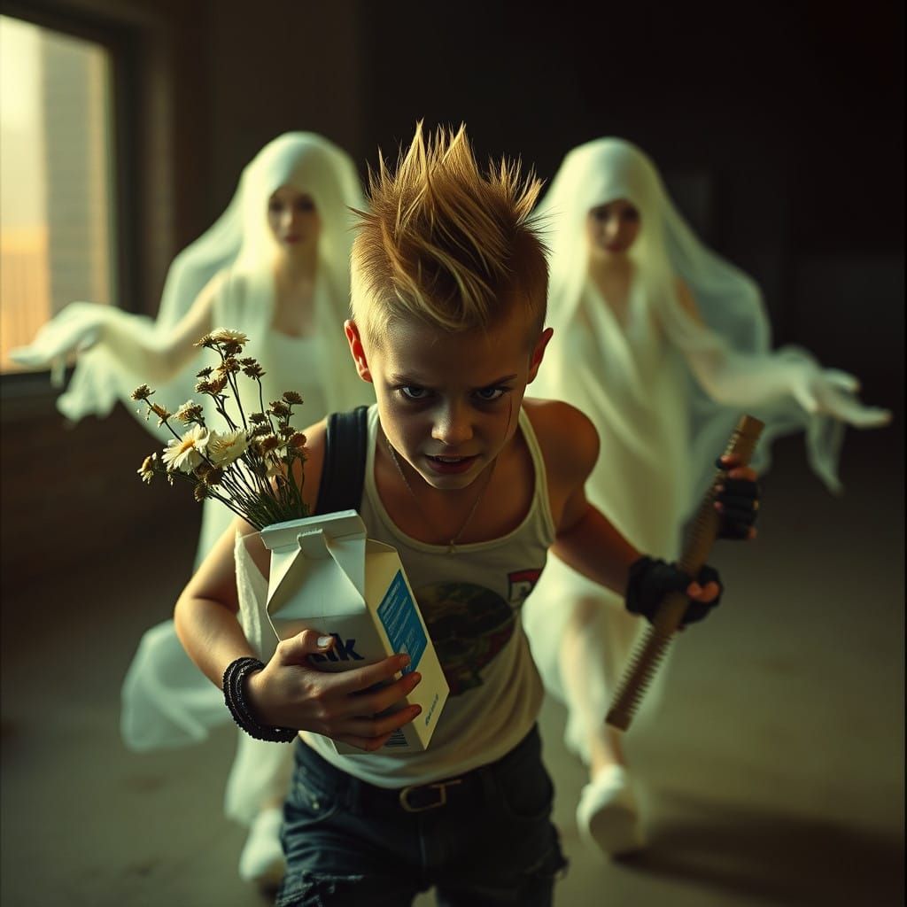 Small punk against female ghosts - Small Punk Battles Ghostl...