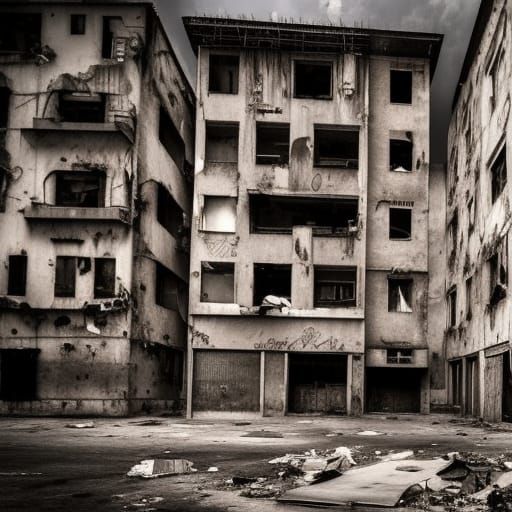 ghetto buildings - AI Generated Artwork - NightCafe Creator