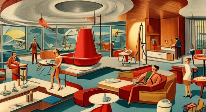 Mid-century Atomic Age - AI Generated Artwork - NightCafe Creator