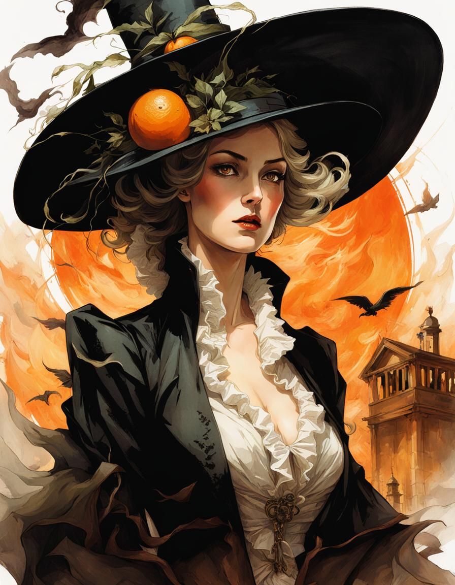 Vintage full body portrait. scorned and angry English Jane Austen witch ...