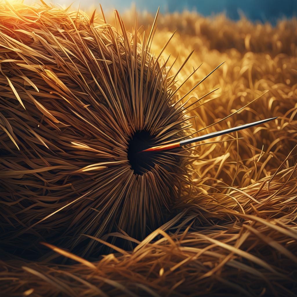 finding a needle in a haystack - AI Generated Artwork - NightCafe Creator