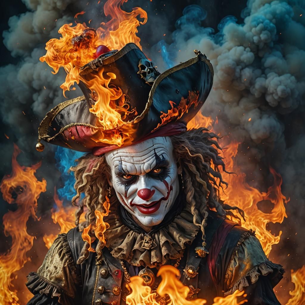 Hell Clown - AI Generated Artwork - NightCafe Creator