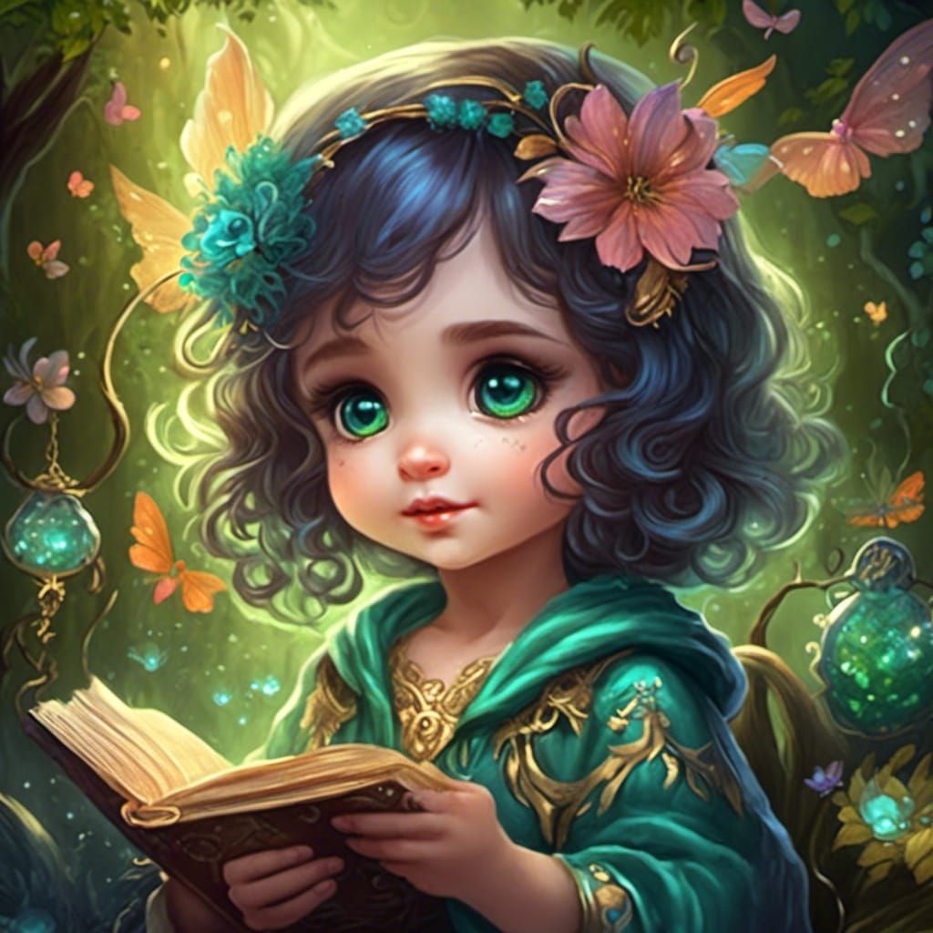 full portrait of adorable, chibified, cute as a baby, shiny detailed ...