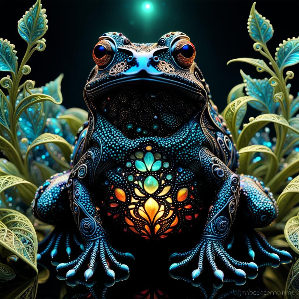 Zentangle toad - AI Generated Artwork - NightCafe Creator