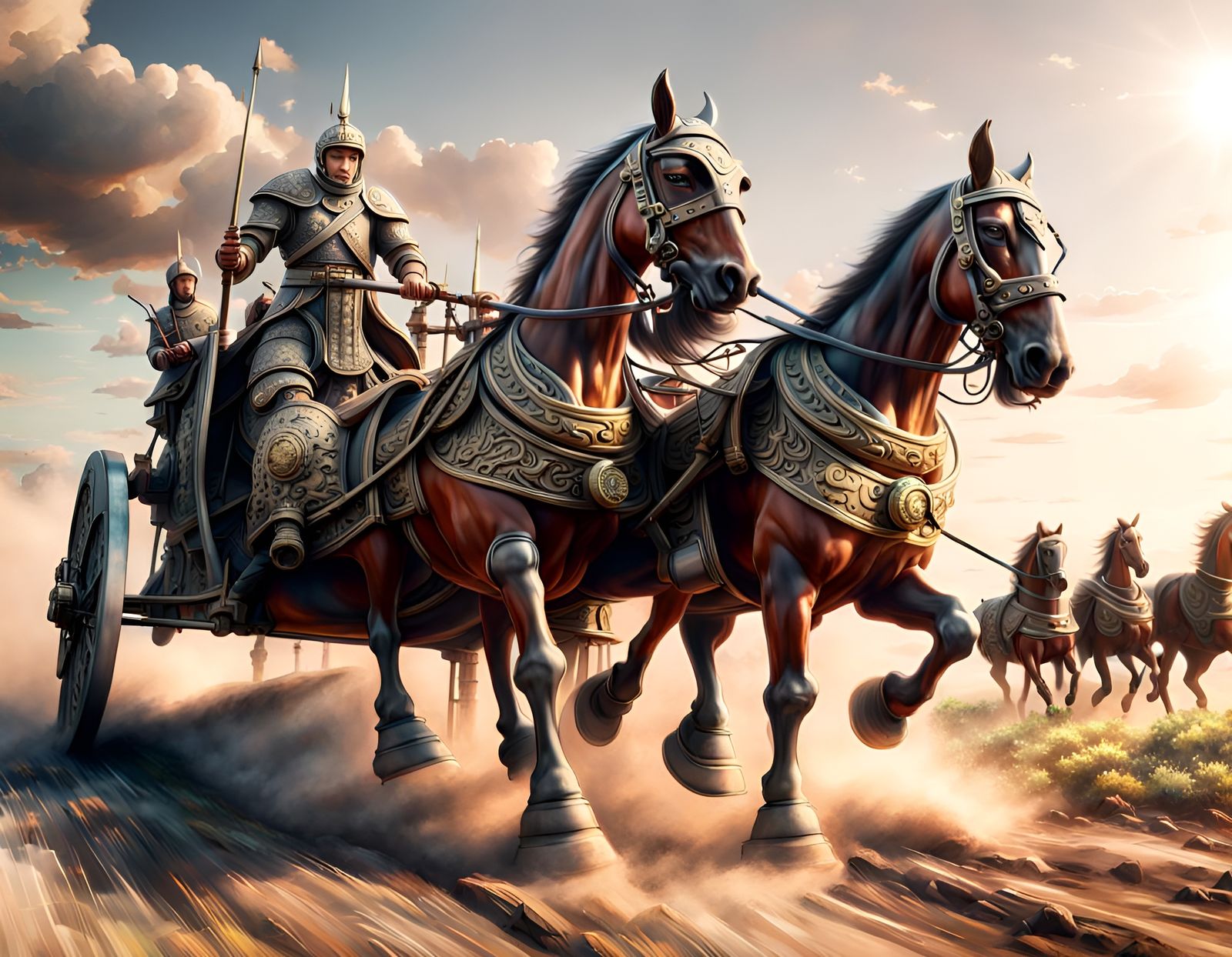 Ancient war chariot - AI Generated Artwork - NightCafe Creator