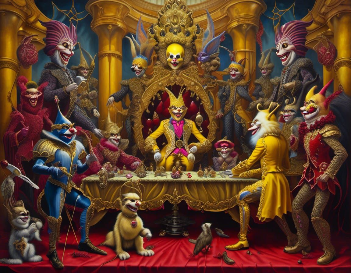 The Puppets Dance in the Court of the Crimson King - AI Generated ...