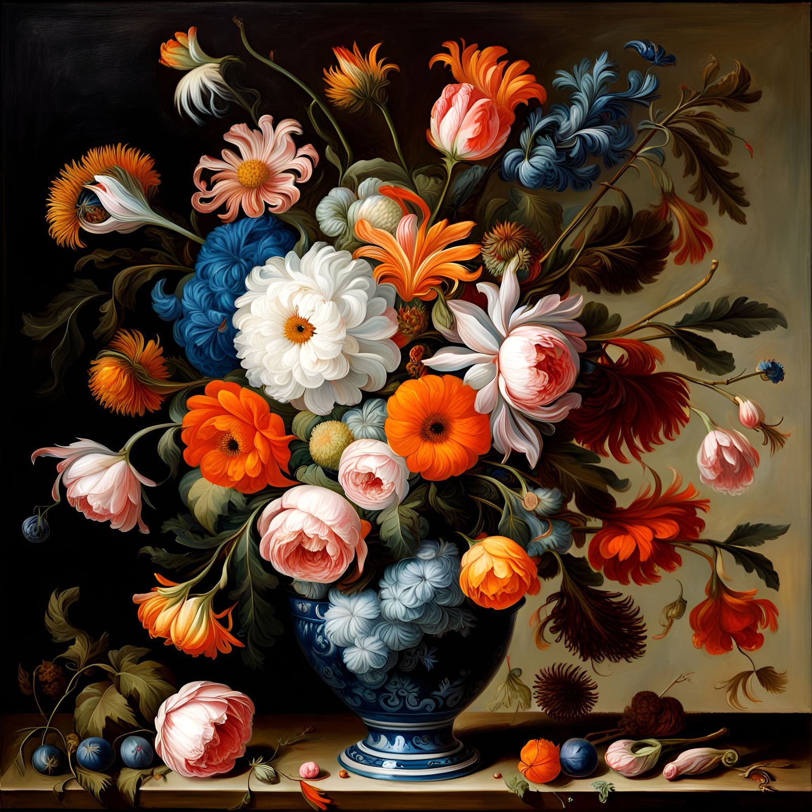 Vase of Flowers inspired by Jan Davidsz. de Heem (Dutch and Flemish ...