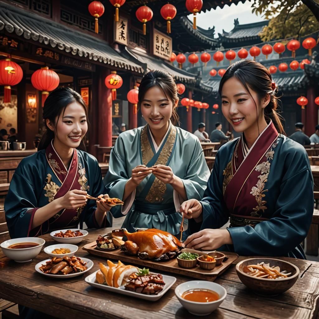 Eating... Peking Duck in Beijing - AI Generated Artwork - NightCafe Creator