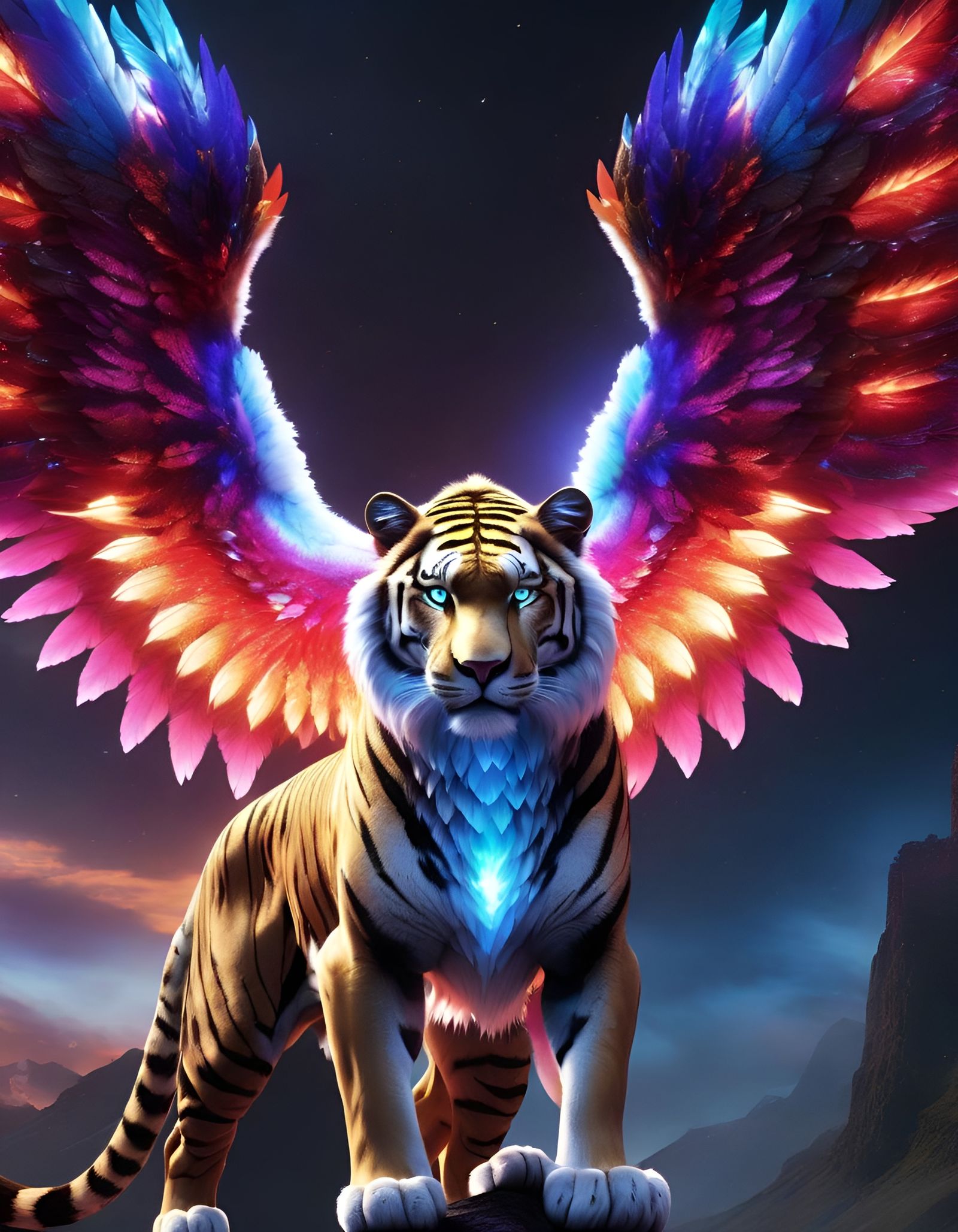 Tiger Chimera - AI Generated Artwork - NightCafe Creator