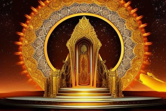 Cosmic Solar Throne - AI Generated Artwork - NightCafe Creator