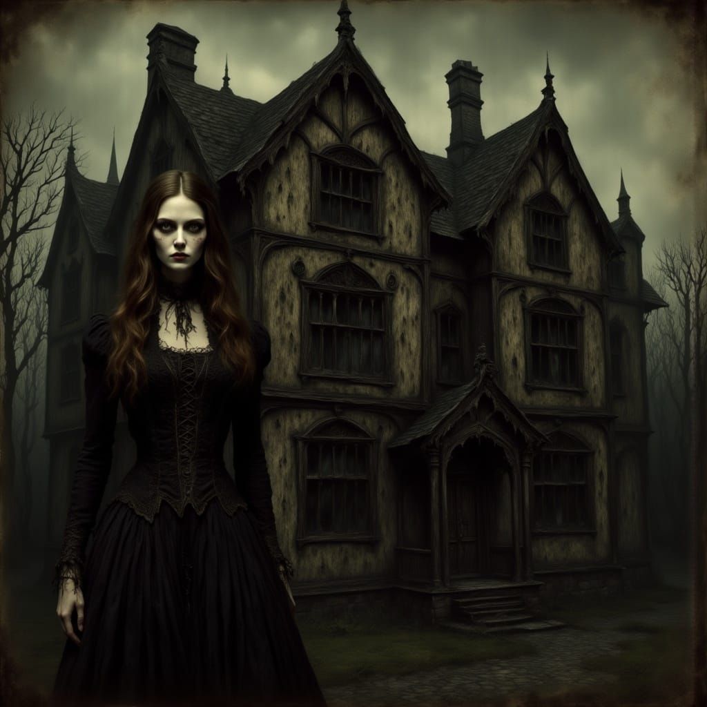 The New Mistress - Darkly Beautiful Woman in Gothic Mansion