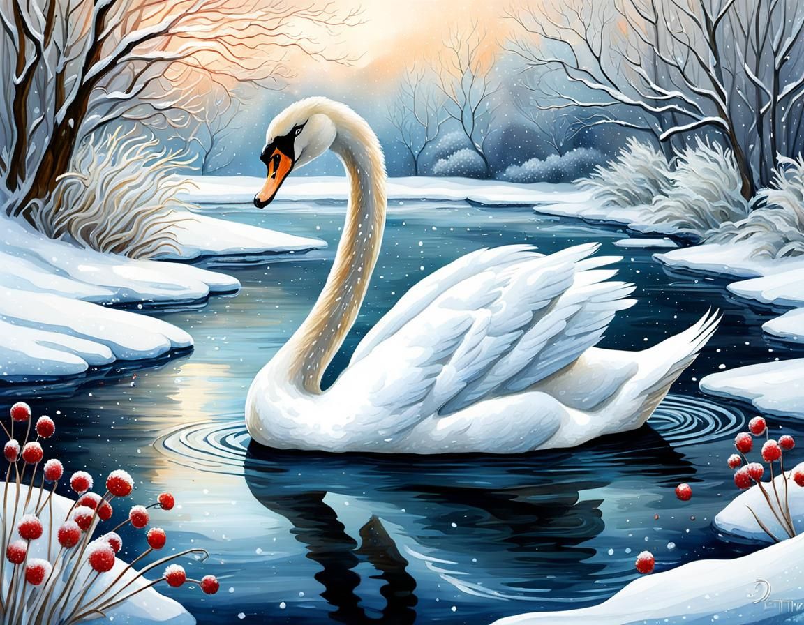 Swan - AI Generated Artwork - NightCafe Creator
