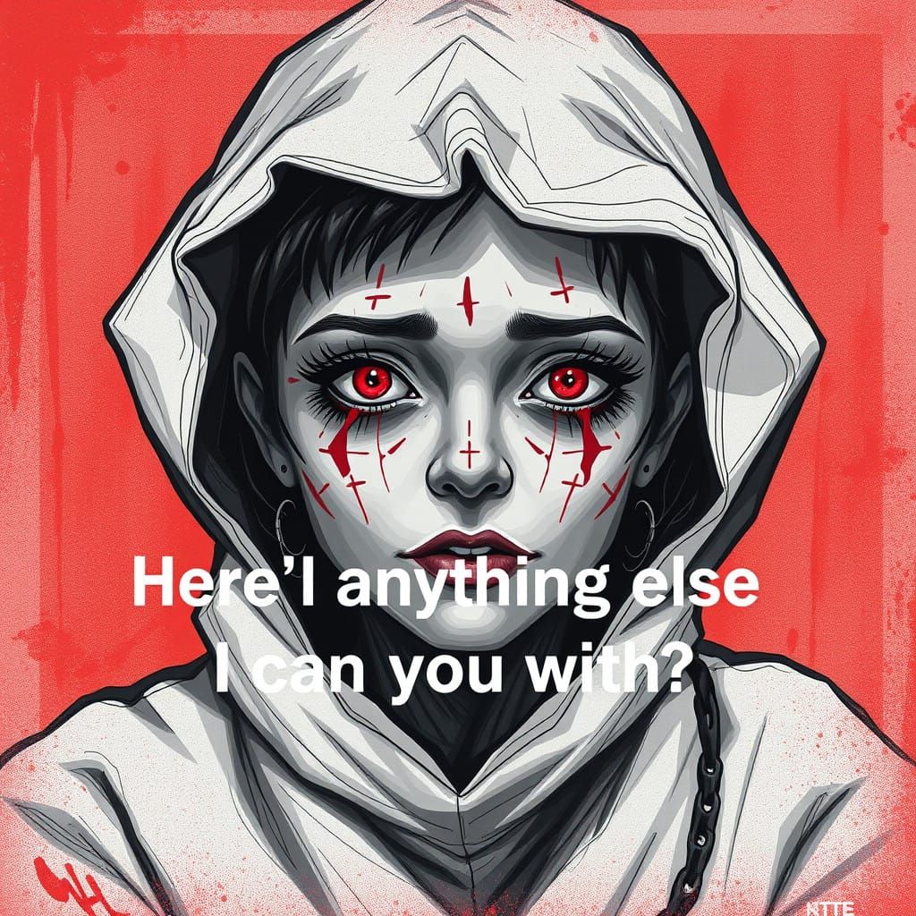 Gory Cinematic Scene of a Rabid Fox Eating a Corps... - AI Art