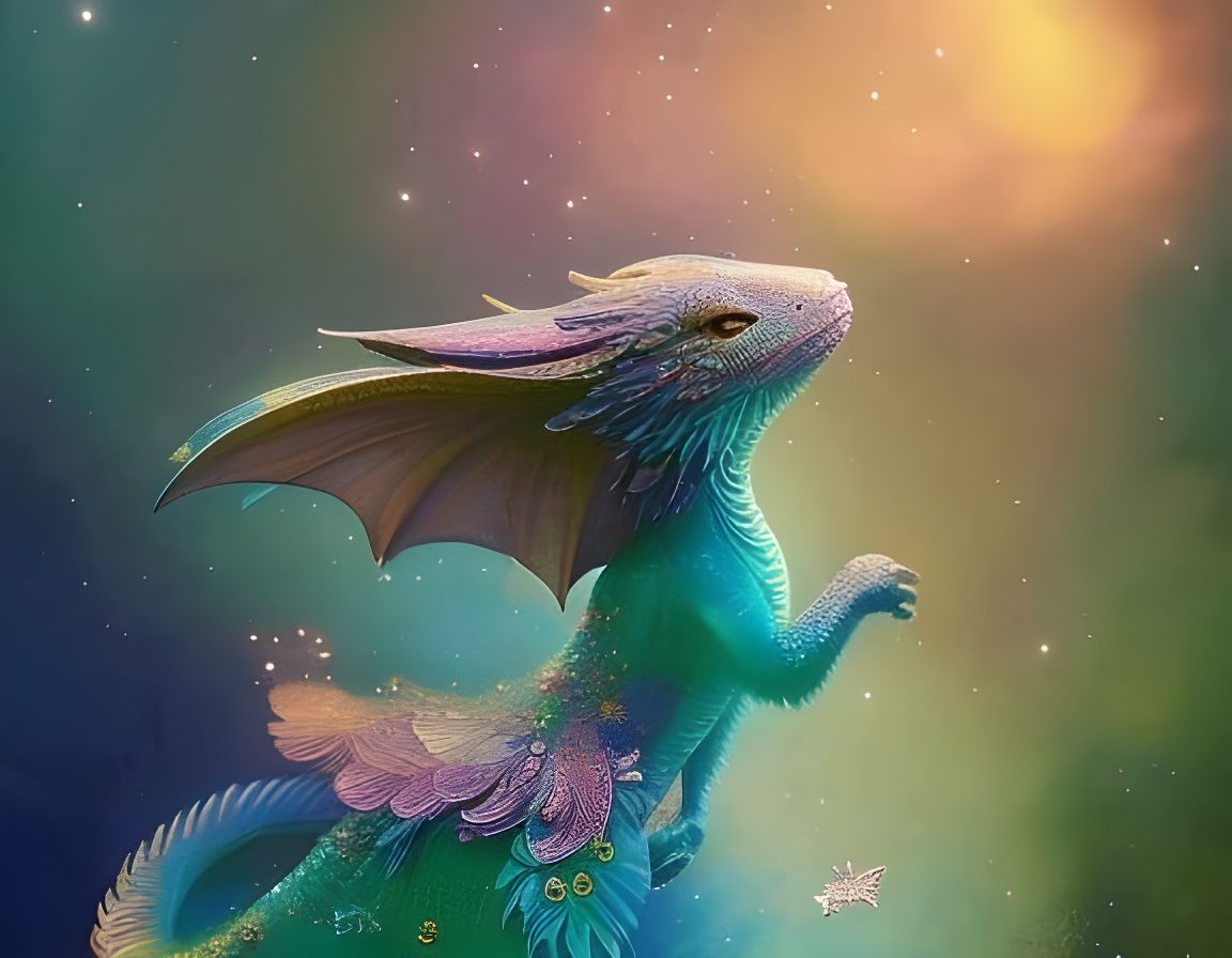 Pretty Little Dragon - AI Generated Artwork - NightCafe Creator