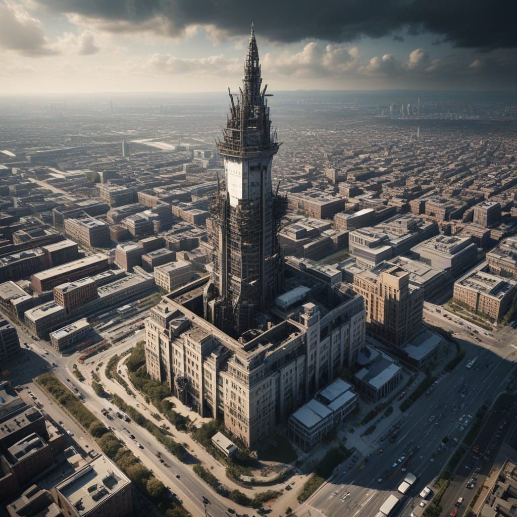 Technocratic Hubris in Babel's Shadow - AI Art