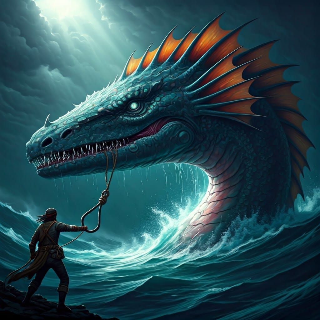 Taming the Colossal Leviathan - AI Art