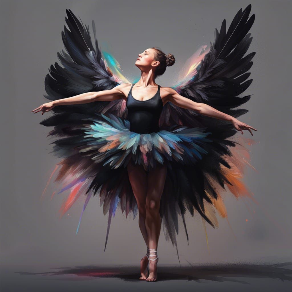 Ballerina black - AI Generated Artwork - NightCafe Creator
