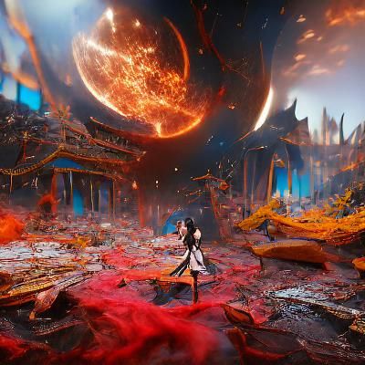 Anime Girl watching Supernova - AI Generated Artwork - NightCafe Creator