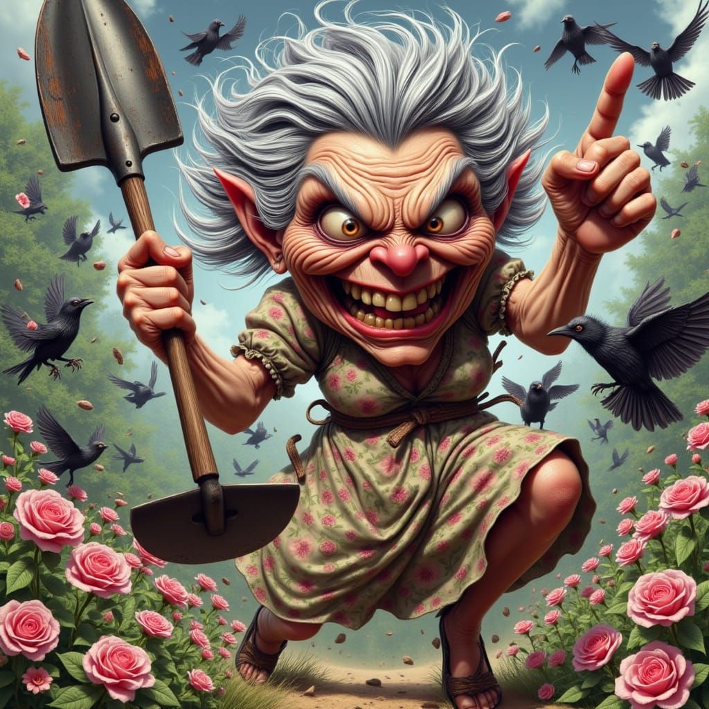 No Crows In My Garden - Fierce Gardener Defies Crows in Vibr...