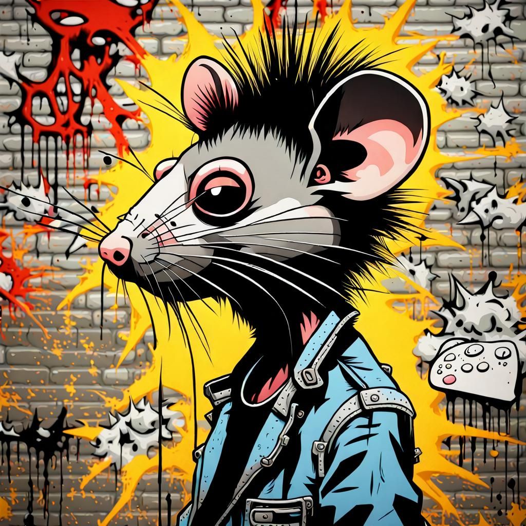 PUNK-ROCK RAT - AI Generated Artwork - NightCafe Creator