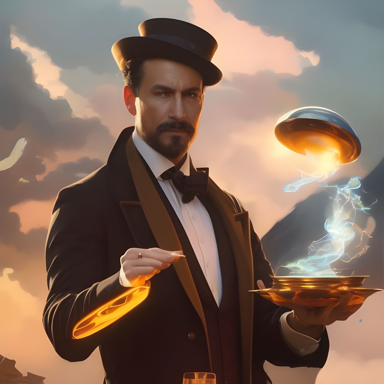 Using smoke to float disk - AI Generated Artwork - NightCafe Creator