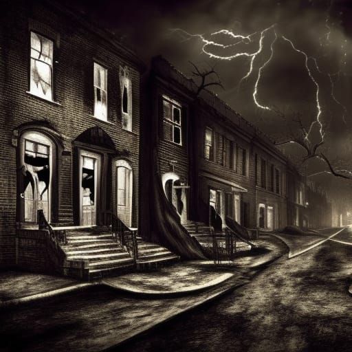 Haunted Streets #3 - AI Generated Artwork - NightCafe Creator