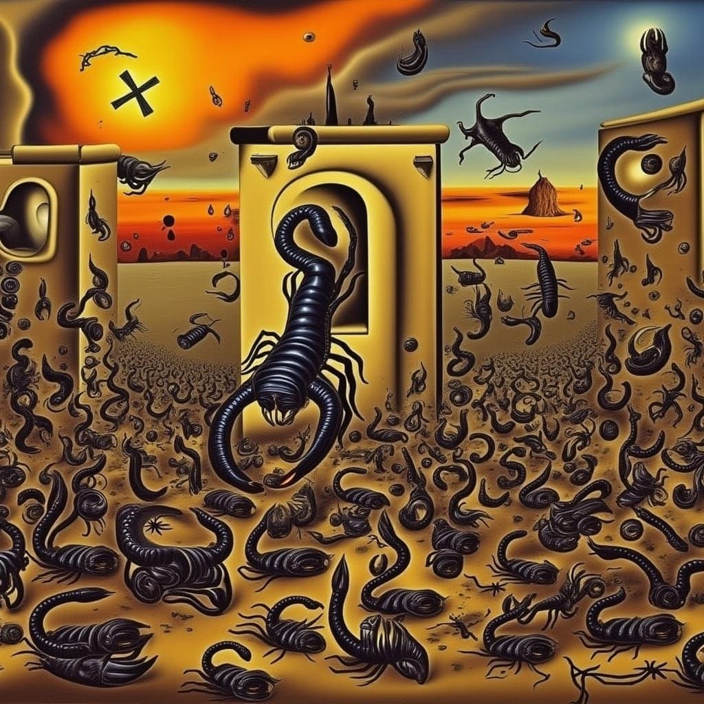 Radioactive Black Scorpions Engage Red Foes in a T... - AI Art