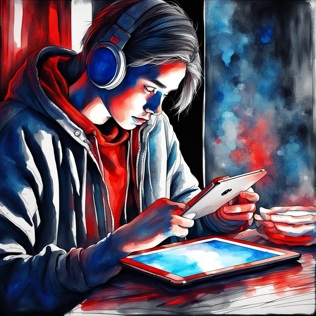 Technology Addiction : r/nightcafe