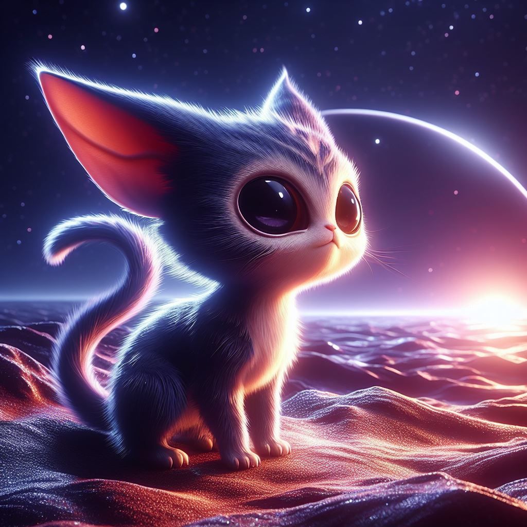 Alien Cat - AI Generated Artwork - NightCafe Creator