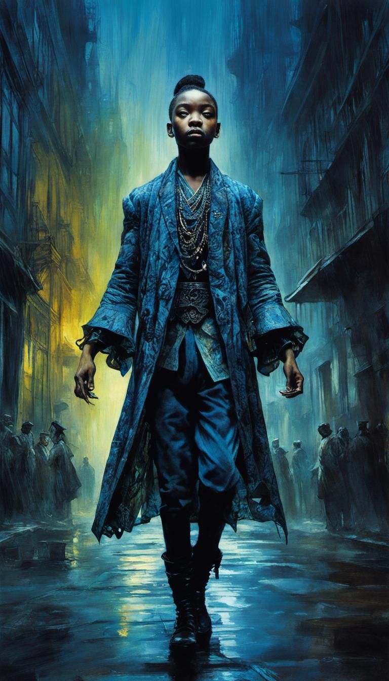 Walkin’ Indigo Lane ….. - AI Generated Artwork - NightCafe Creator