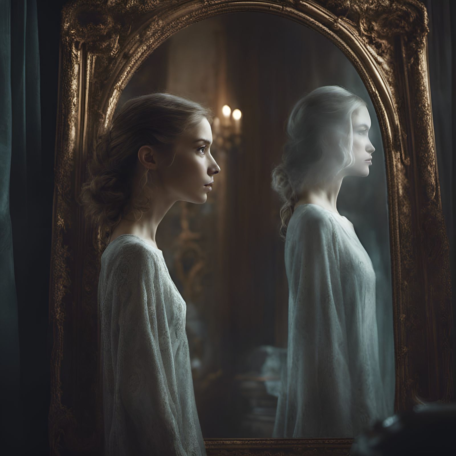 Ghostly reflection - AI Generated Artwork - NightCafe Creator