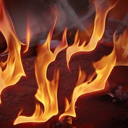 no one will escape the flames - AI Generated Artwork - NightCafe Creator