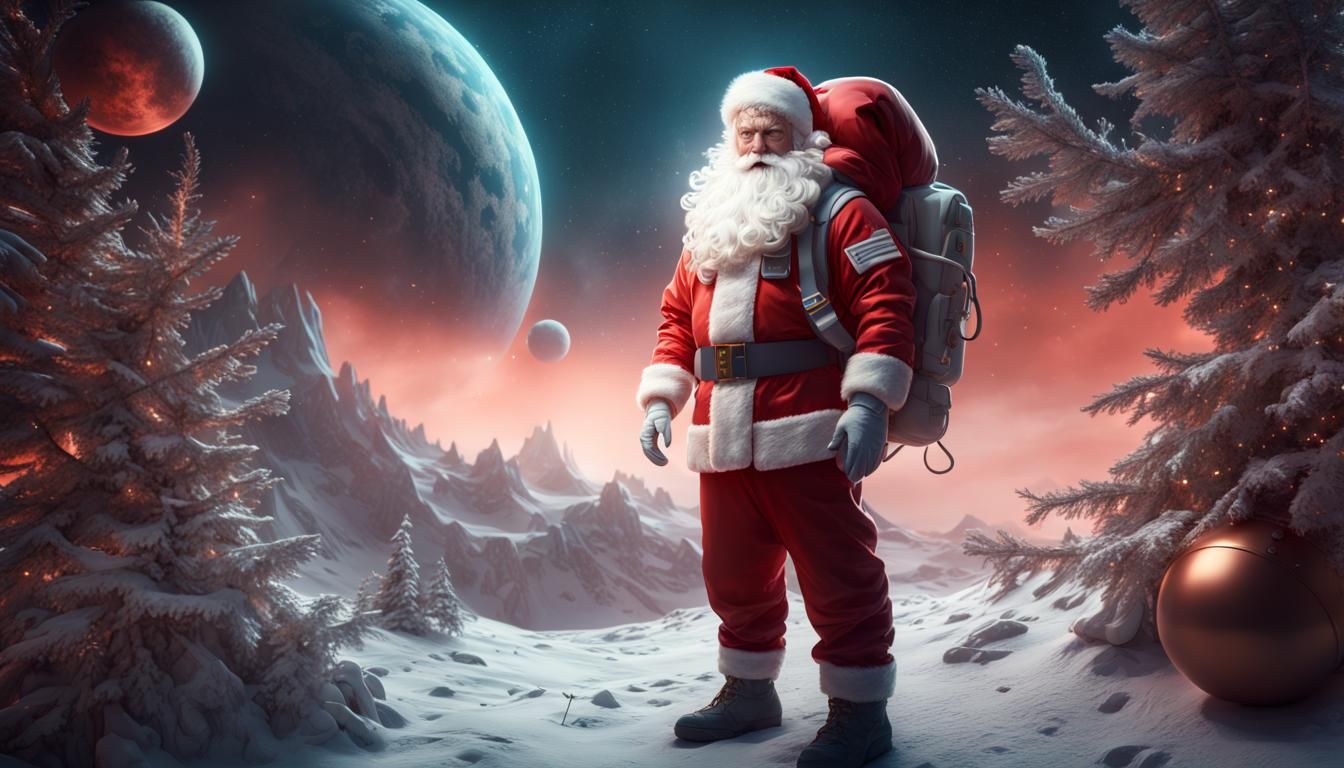 santa claus astronaut - AI Generated Artwork - NightCafe Creator
