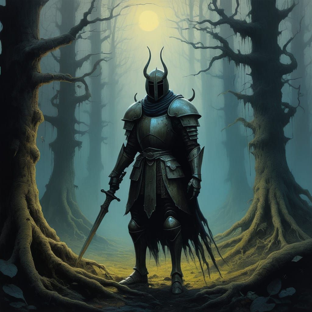 Moss Knight (Hollow Knight) - Ancient Knight in Mysterious F...