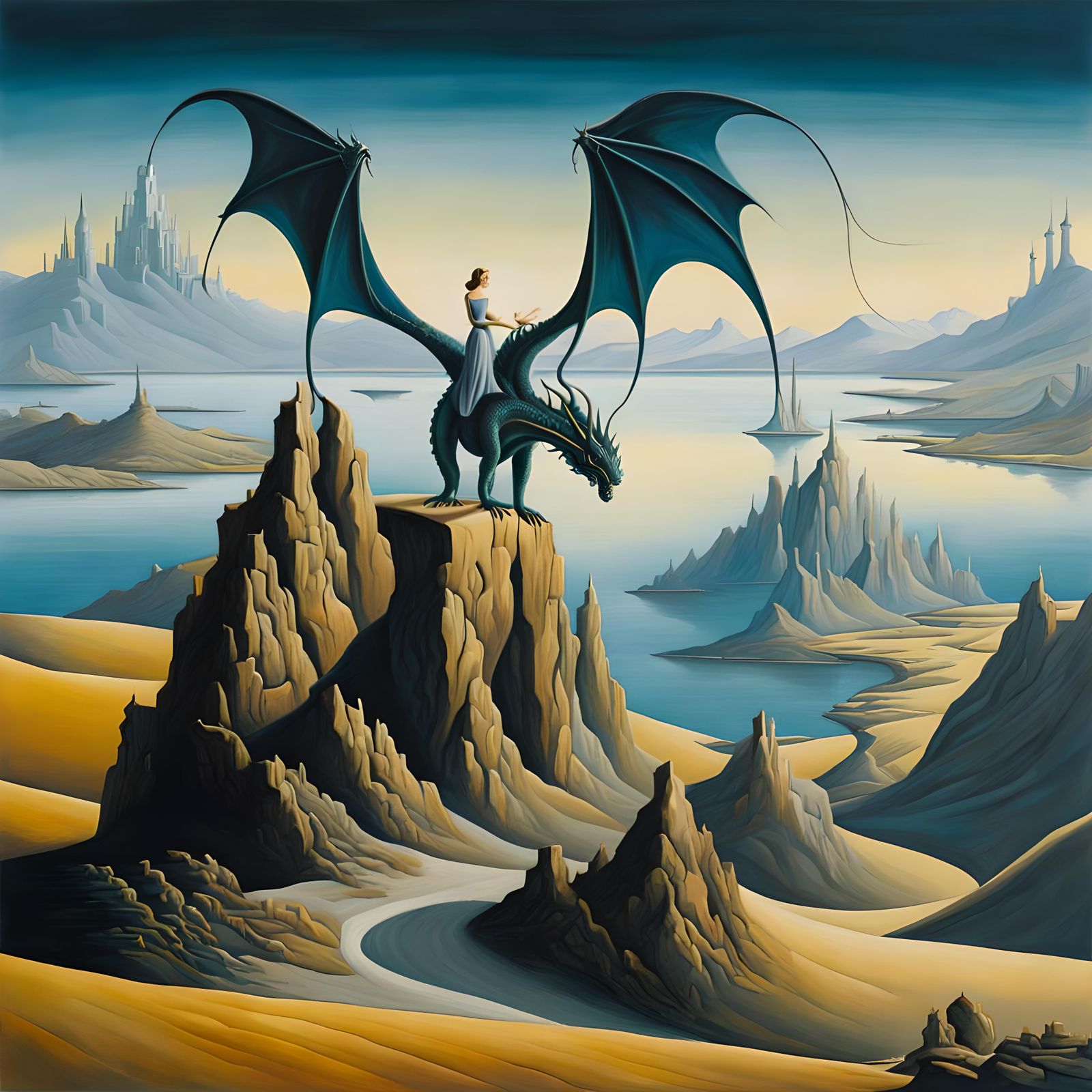 “Seventh Book of Dragons - Departure” - AI Generated Artwork ...